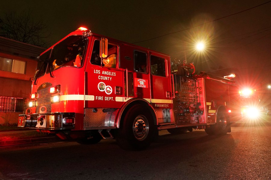 Overturned Los Angeles County Fire Truck Injures 3, Closes Highway ...